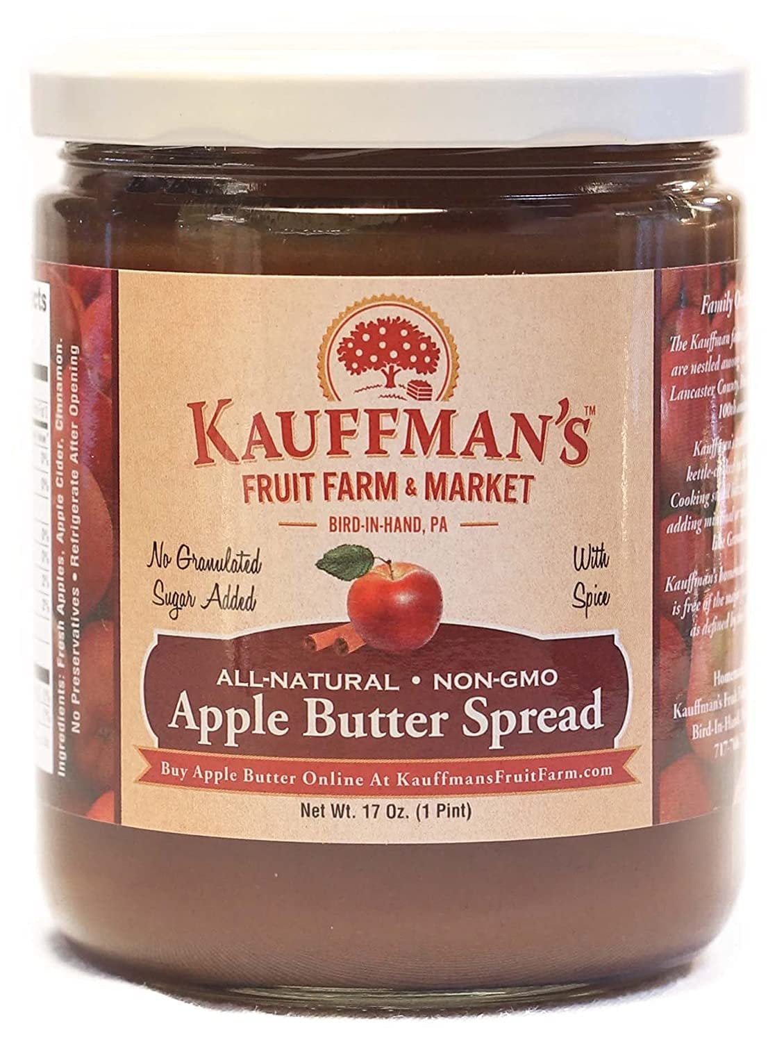 Kauffman Orchards Homemade Apple Butter Spread, No Granulated Sugar ...