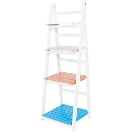 Storage Shelf, 4?Layer Storage Rack Multi?Function Foldable Bookshelf ...