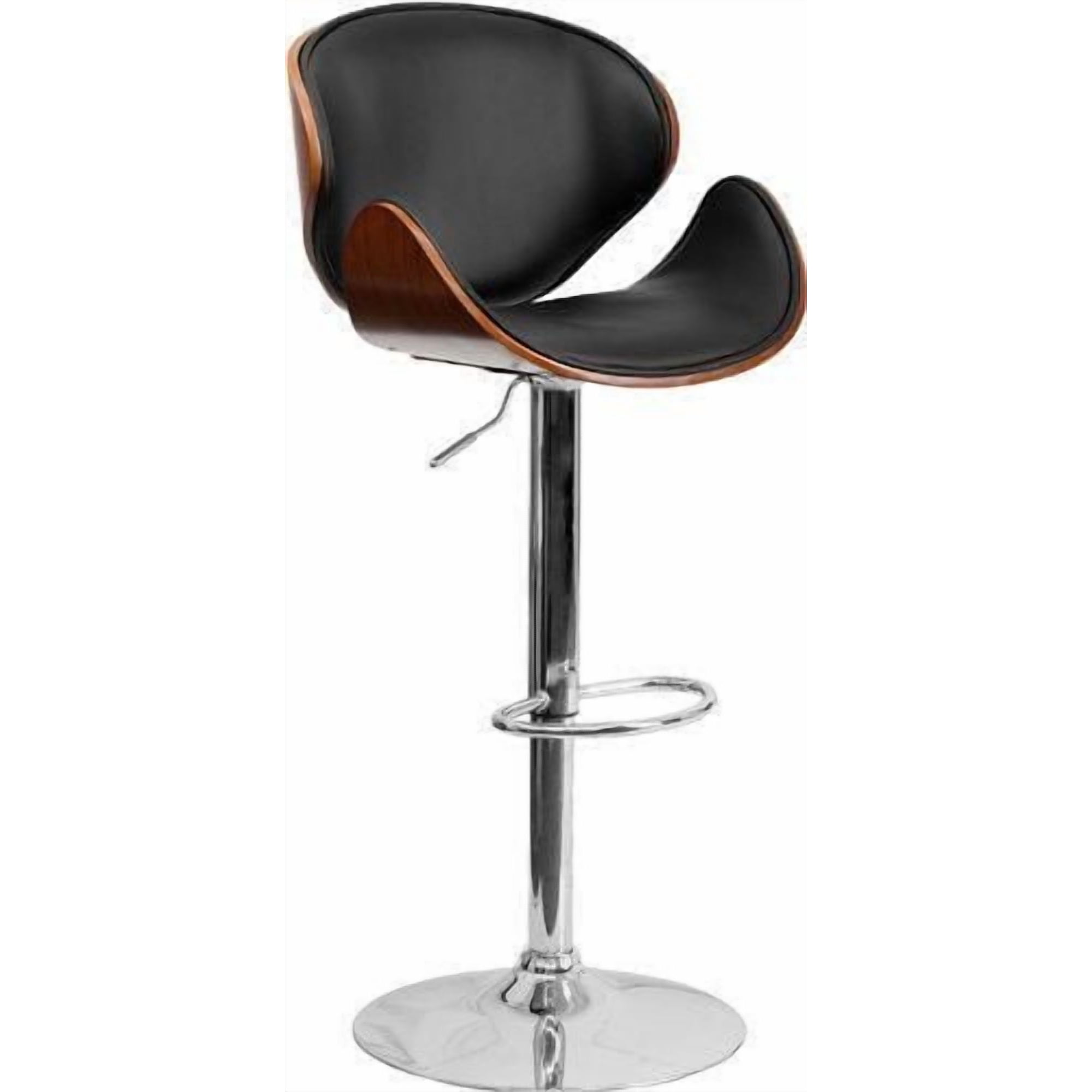 Click here for Nicer Furniture Black Faux Leather Bentwood Bar St... prices