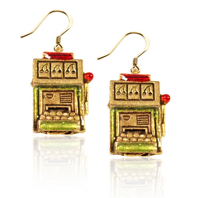Whimsical Gifts 1842G-ER Slot Machine Charm Earrings in Gold - Walmart.com