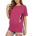 BRGZLK Womens Breastfeeding Shirts 2026 Hidden Zipper Short Sleeve ...