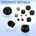 20Pack Round Chair Leg Caps, 1" (25mm) Plastic Plugs Insert, Tubing End ...