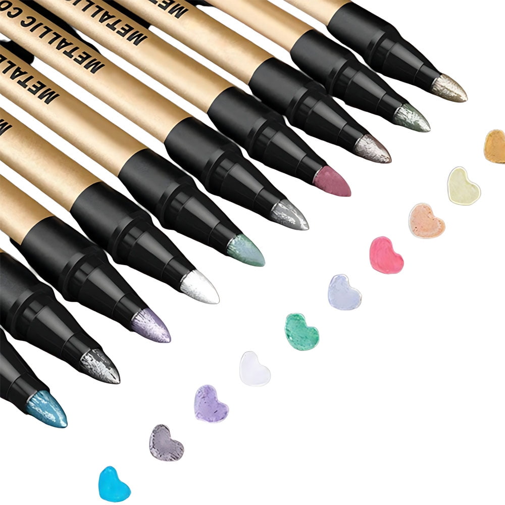 SUTENG Paint Markers Pens Metallic, Colors Paint Pens for Rock Painting ...