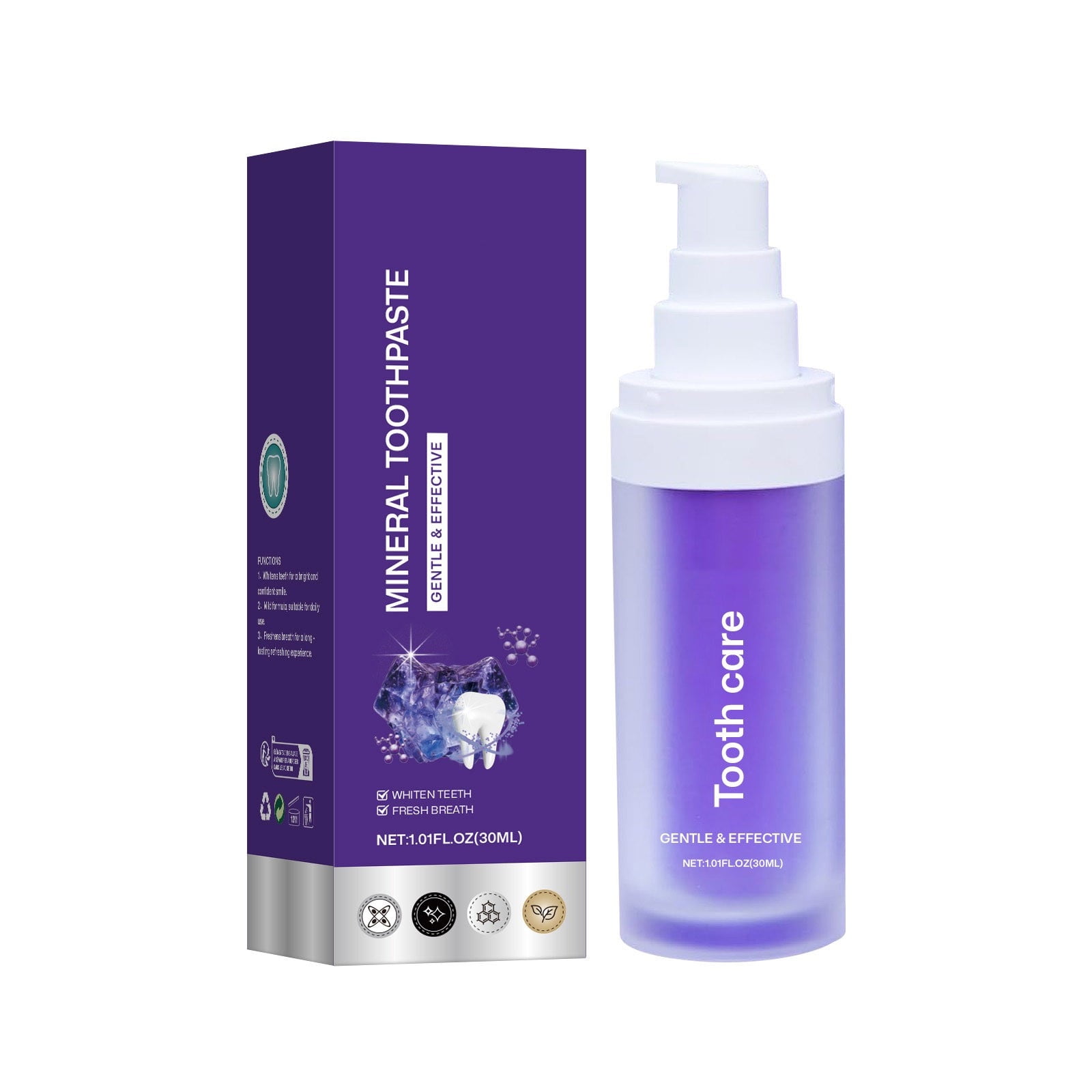 Espuma blanqueadora dental mineral Dazzle, para dientes sensibles y ...