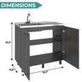 TUHOME Napoles Utility Sink Complete with Faucet Included, Freestanding ...