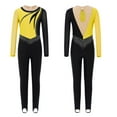 Hansber Kids Girls Stirrup Gymnastics Leotard Long Sleeve Full Body ...