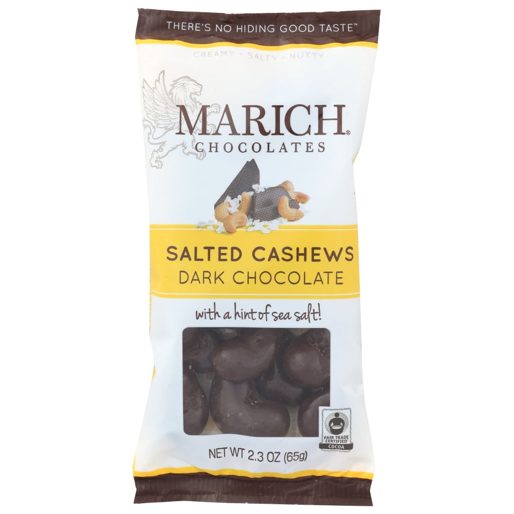 Marich Dark Chocolate Sea Salt Cashews, 2.3 Oz - Walmart.com - Walmart.com