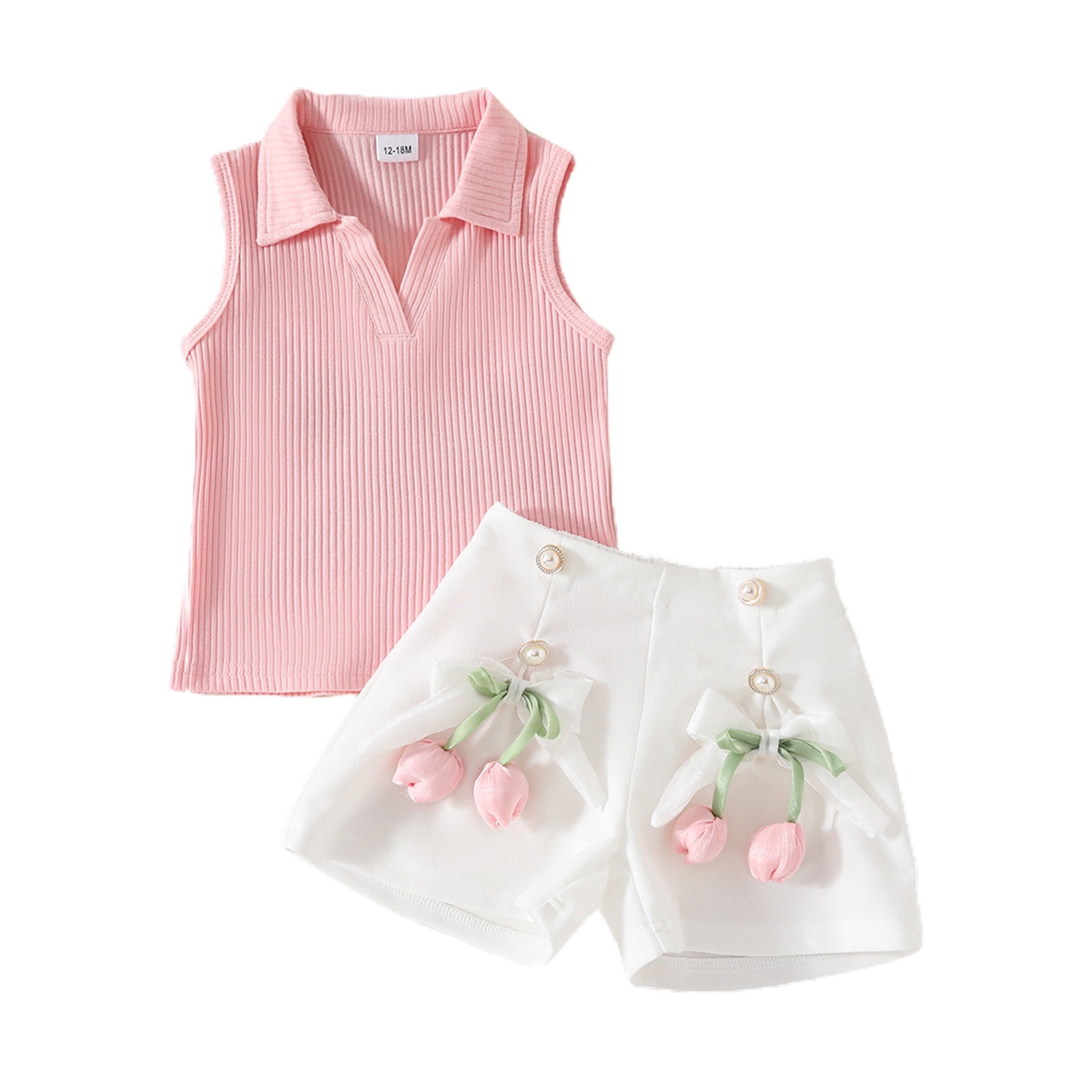 Click here for Zacpncv 6m-4y Baby Girls Stretchy Rib Knit Outfit... prices