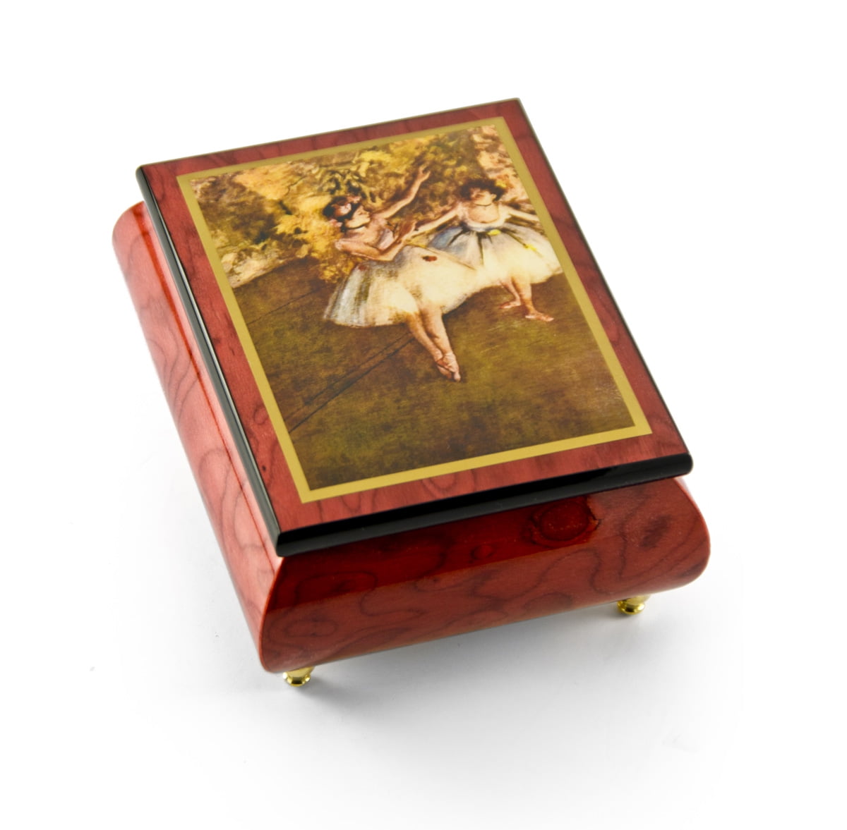 Gorgeous Handcrafted Red Wine Music Box by Ercolano - "The Dancers on ...