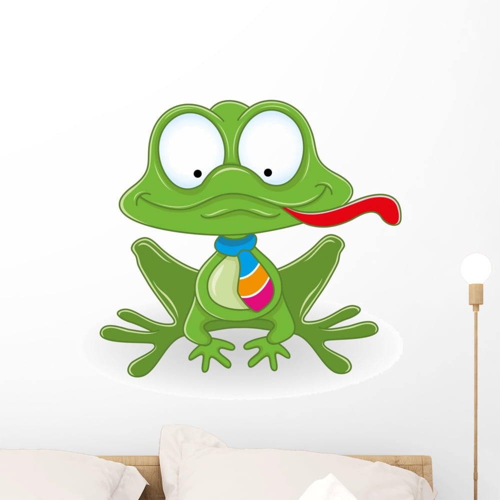 Frog Wall Decal by Wallmonkeys Peel and Stick Graphic (24 in W x 22 in ...
