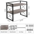 Desktop Shelf Organizer, 2 Tier Office Shelves, Wood Desk Organizer ...