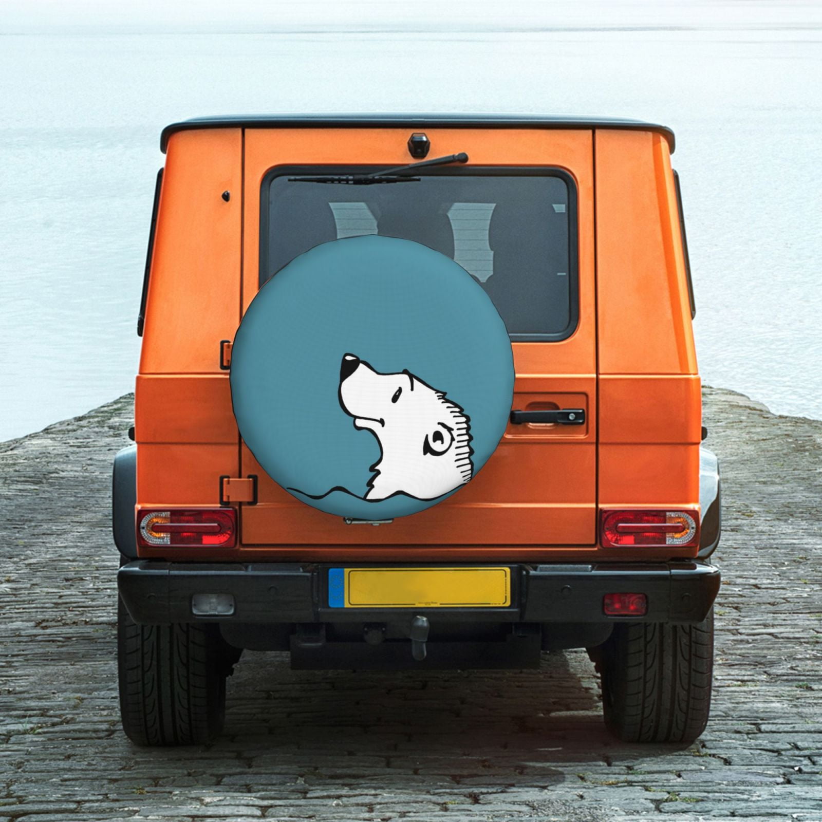 ZNDUO Polar Bear Swimming Pattern Spare Tire Cover, Universal Fit for ...
