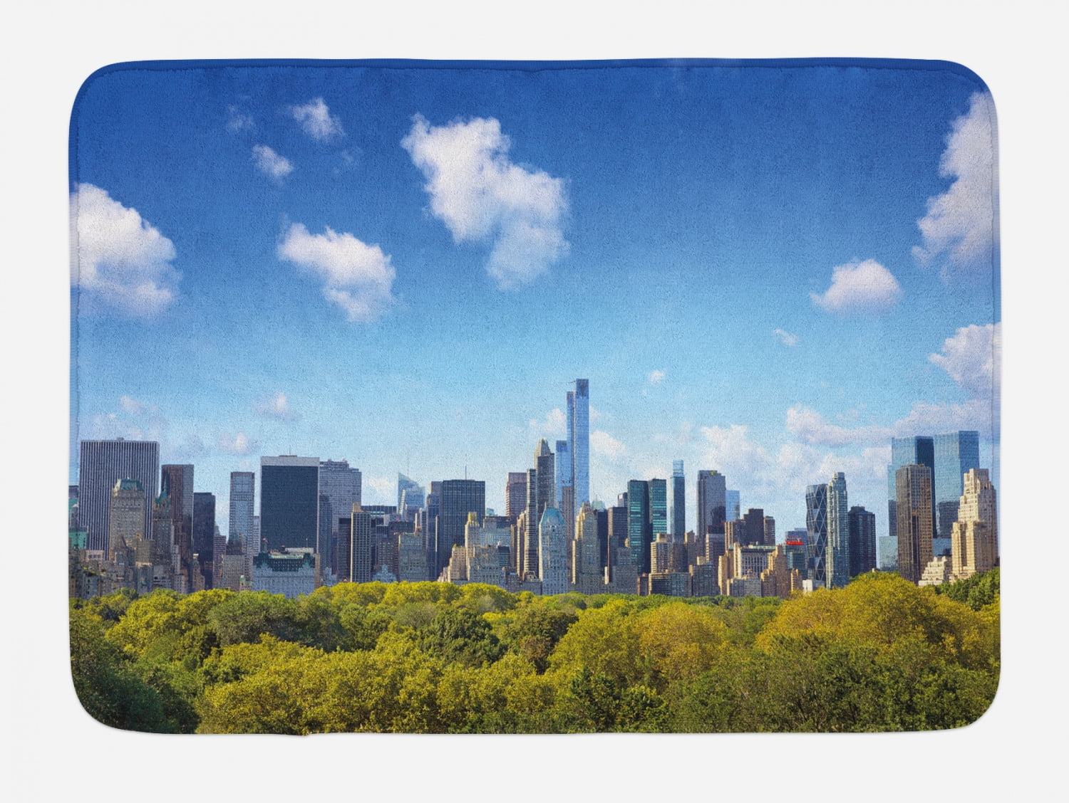 City Bath Mat, Manhattan Skyline with Central Park in New York City ...