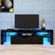 Aukfa TV Stand with 2 Cabinets for TVs up to 70" - Black - Walmart.com