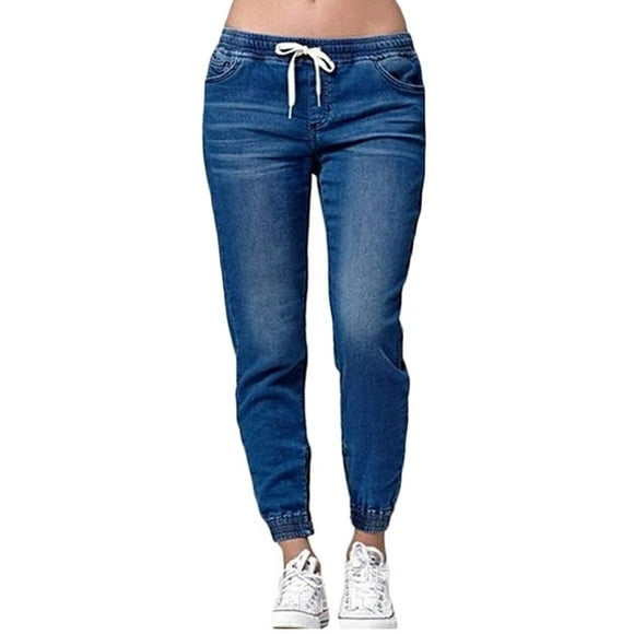 Womens Stretch Jeans Elastic Waist