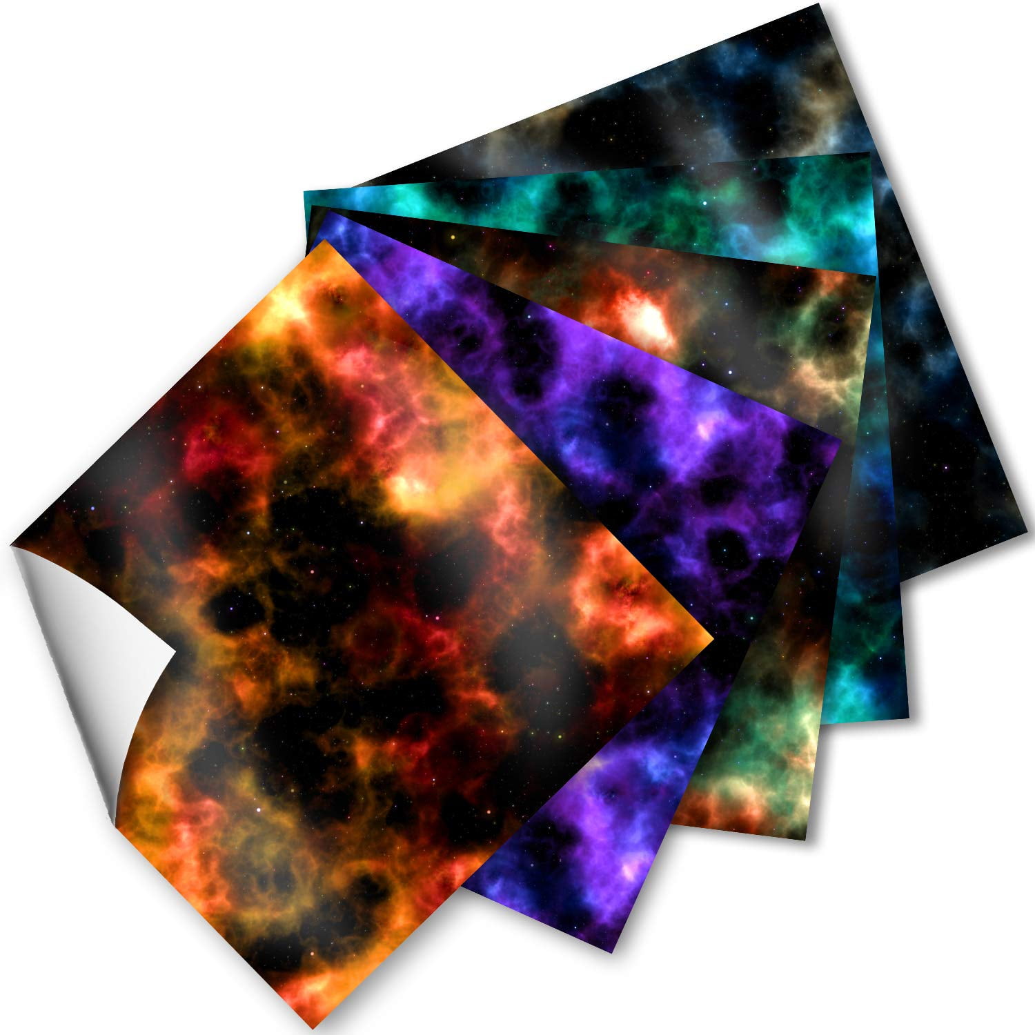Craftopia Craft Vinyl Squares - 12 x 12-Inch Galaxy Space Patterned ...