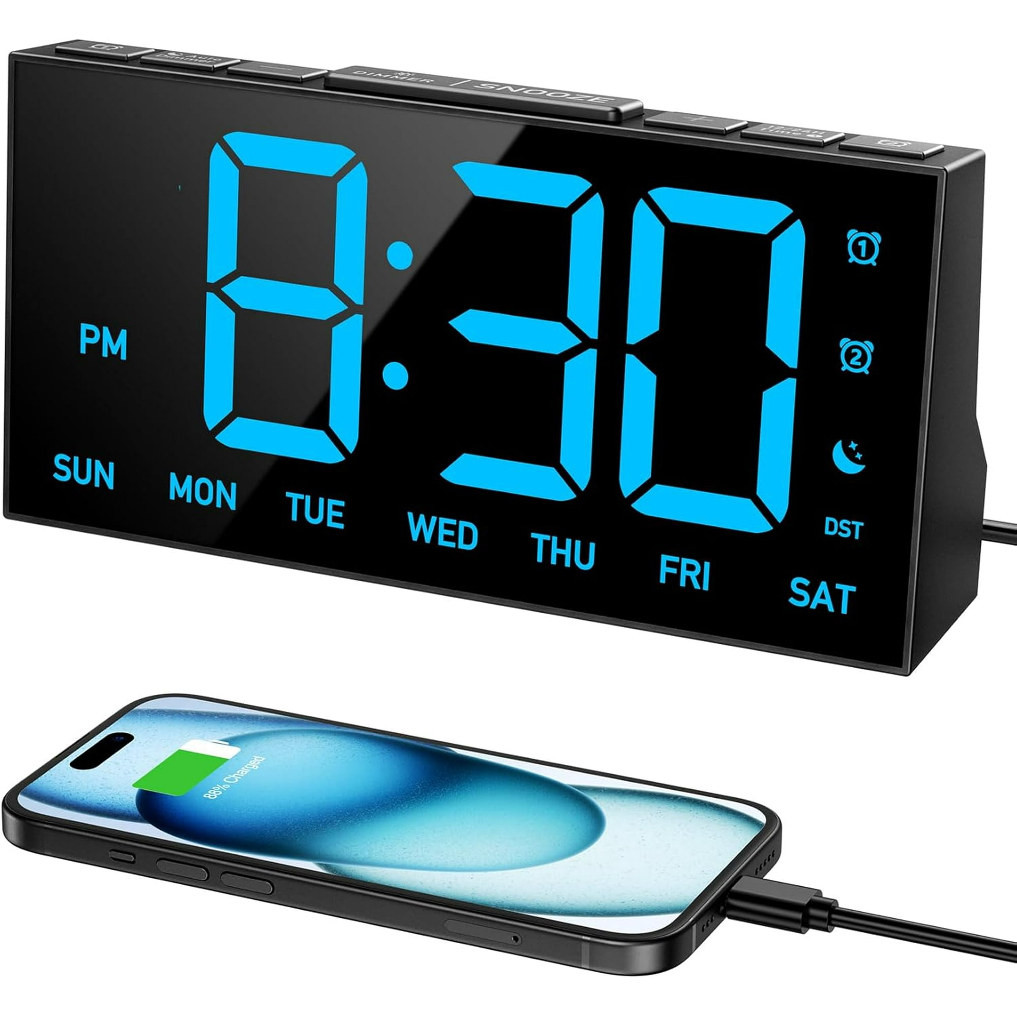 Click here for Mpow Digital Alarm Clock For Bedroom  Blue Led Num... prices