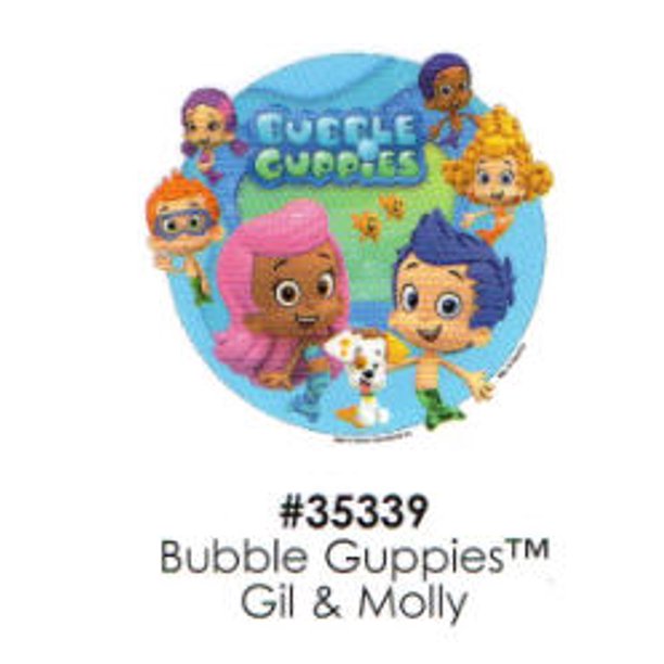 Bubble Guppies Gil & Molly Cake Decoration Edible Frosting Photo Sheet ...