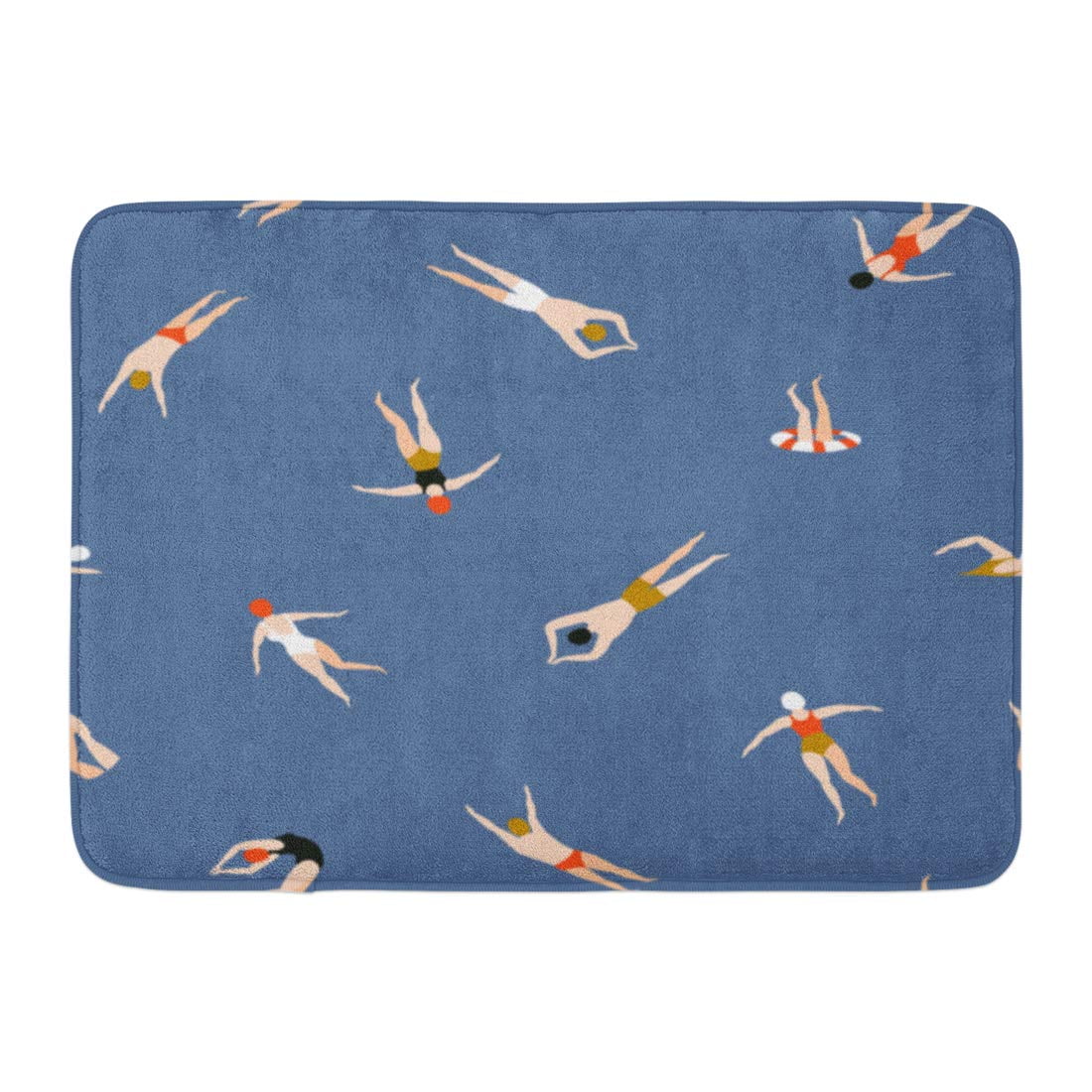 SIDONKU Sea People Swimming Pattern Summer Summertime Swimmers Drawing ...