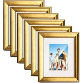 MCS Linear Black Wood Picture Frame Matted For 3-1/2x5 - Walmart.com ...