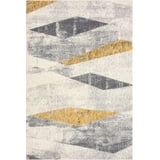 Abani Laguna Collection Multi Diamond 6' x 9' Yellow Abstract Area Rug ...