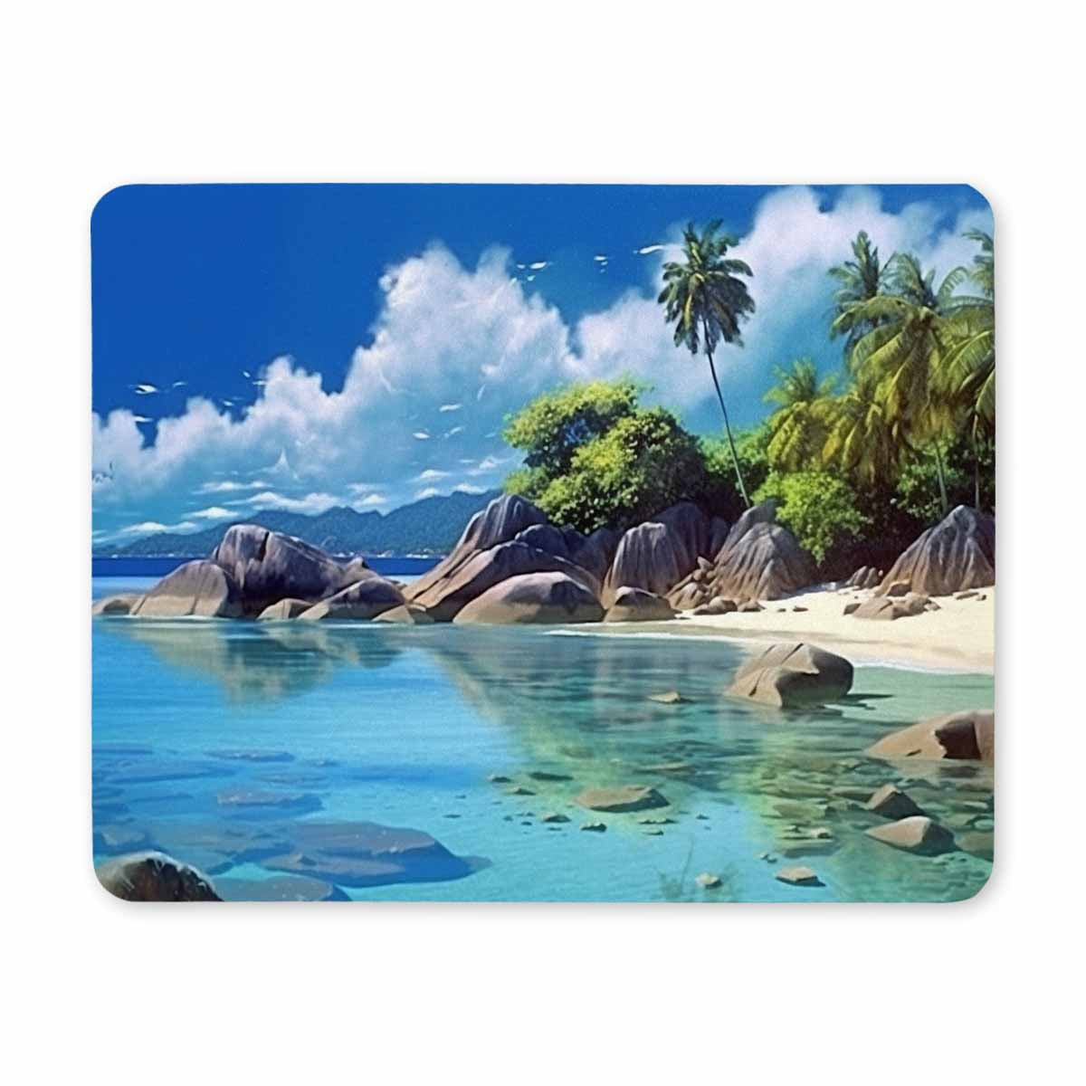 Beaches France Seychelles Mousepad,Custom Rectangular Mouse Pad, Gaming ...