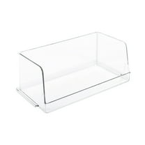 Smart Design Stackable Household Bin, Clear, Polyethylene, 12.375 x 6. ...
