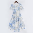2026 Women Summer Dress,Maxi Short Sleeve Floral Dresses,Semi Formal ...
