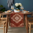 Classic Medieval Table Runner 13x108 inch Retro Patterns Cotton Linen ...