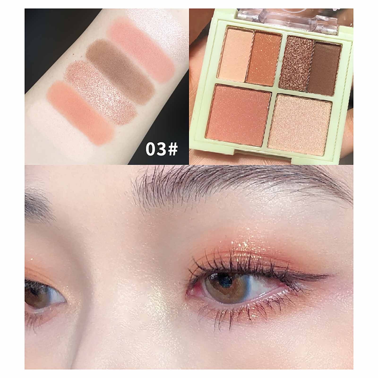 Fiudx Sombra de Ojos de 6 Colores Earth Color High Gloss Repair Matte ...