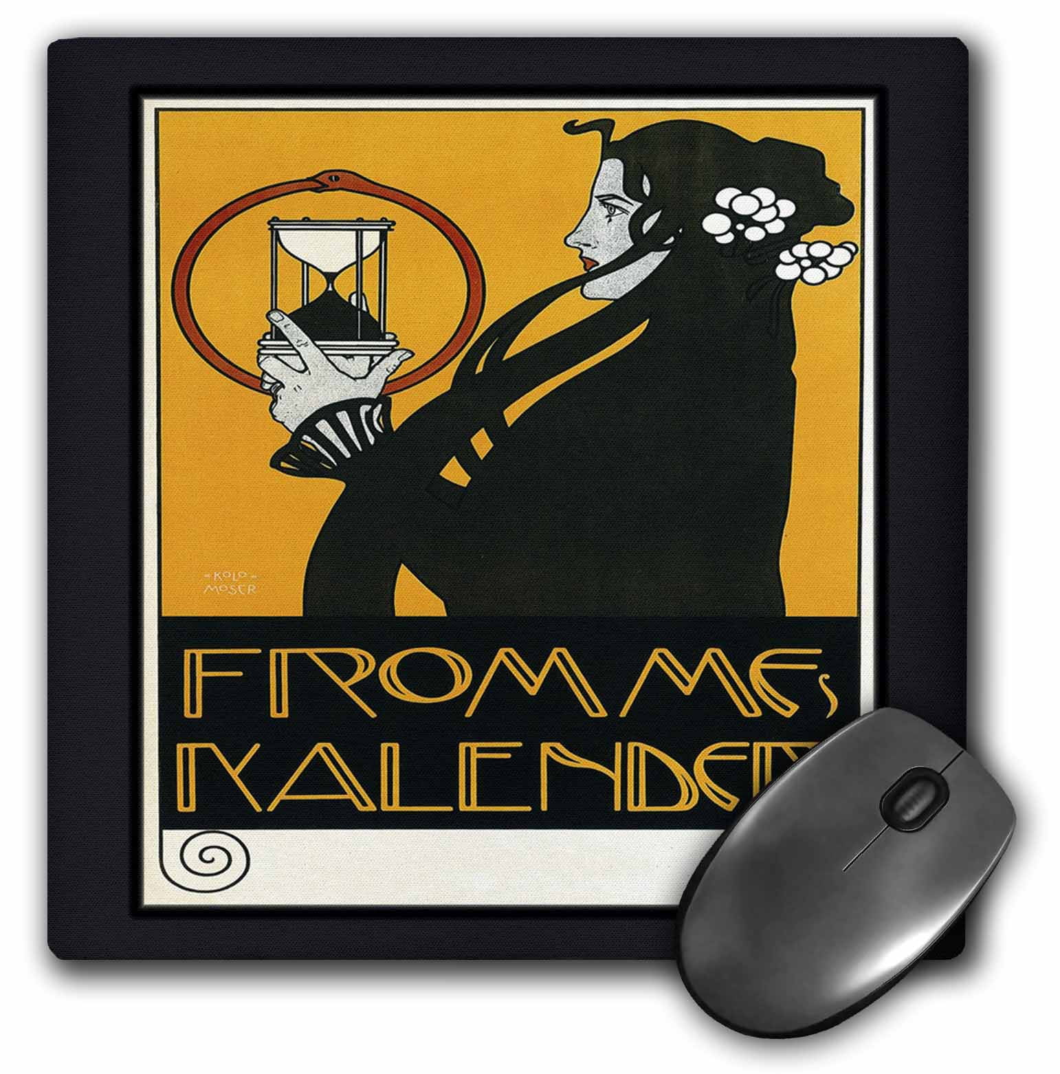 3dRose Famous German Art Nouveau Poster Mouse Pad 8 By 8 Inches 3dRose Famous German Art Nouveau Poster Mouse Pad 8 By 8 Inches