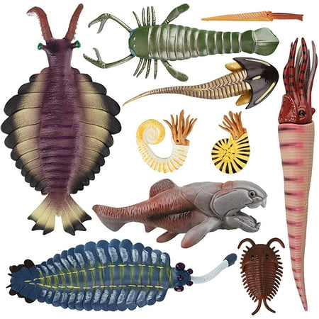 IGUOHAO 10PCS Cambrian Sea Creature Animal Figurines, Plastic Ancient ...
