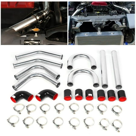 FAGINEY Intercooler Piping,2.25in 57mm Universal Aluminum Pipe Silicon ...