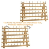 New brothread 2-Pack 60 Spool Wood Organizer - Wall Mountable Thread ...