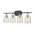 Millennium Lighting Renitta Vanity Light Fixture with Clear Ribbed ...