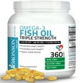 Bronson Omega 3 - Triple Strength Fish Oil 2720mg, High EPA & DHA, Non ...