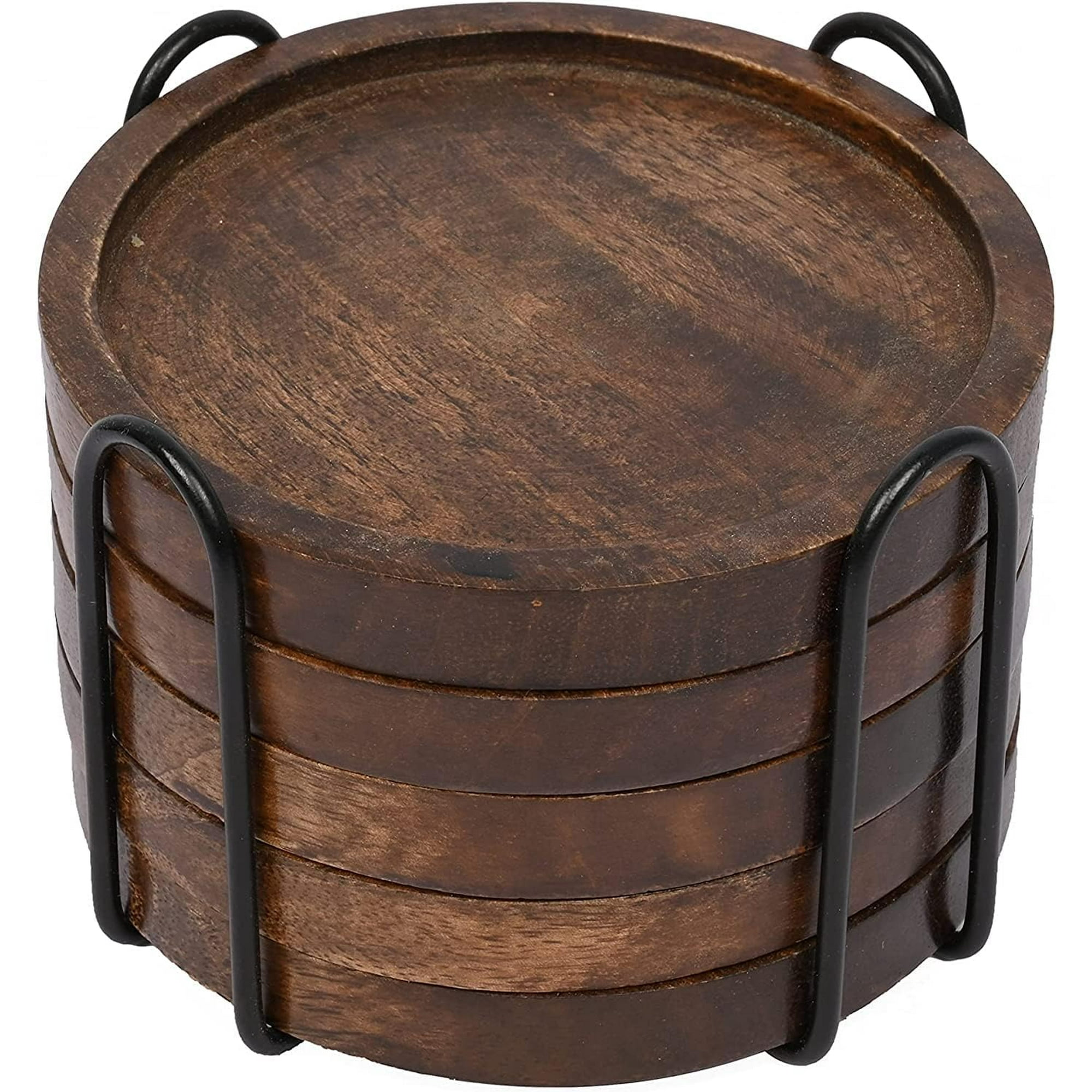 Click here for Ld Seller Mango Wood Coasters For Drinks With Iron... prices
