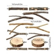 Natural Wood Parrot Perch Set, Bird Cage Stand Stick Platform Chew Toy ...