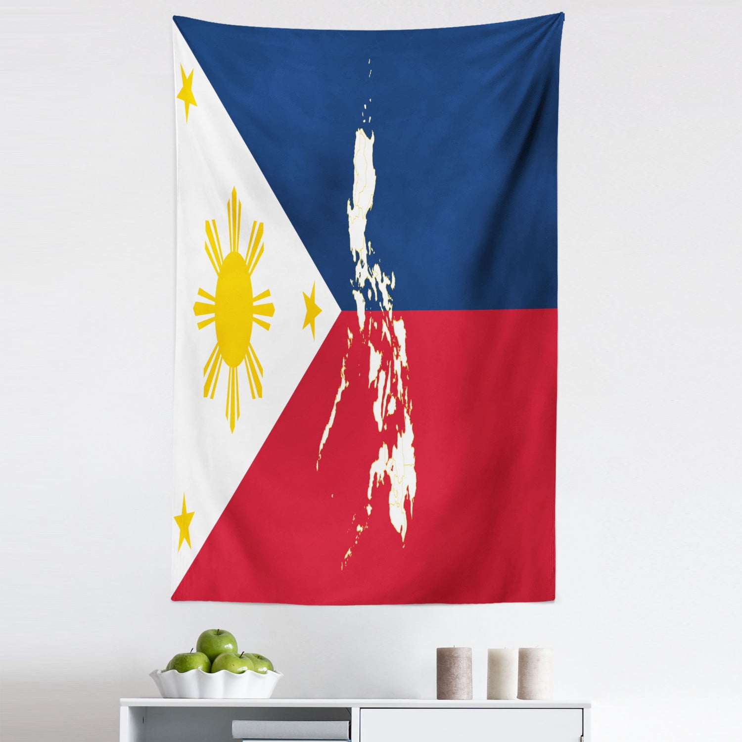 Phillipine Tapestry, Map and Flag of Philippines Country Culture and ...
