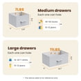 edx 5 Drawers Fabric Dresser for Bedroom, Drawer Organizer Storage ...