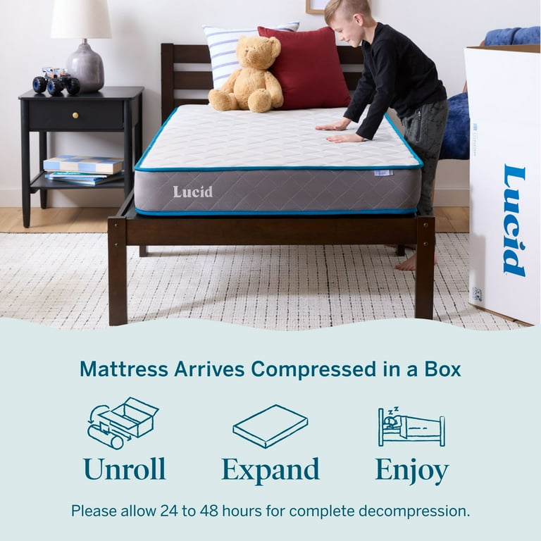 Lucid mattress in a box store