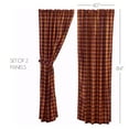 VHC Brands Heritage Farms Window Curtains, Primitive Check Panel Set of ...