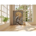 Affixzi Golden Sun Crane Poster, Japanese Heron Wall Art with Plum ...
