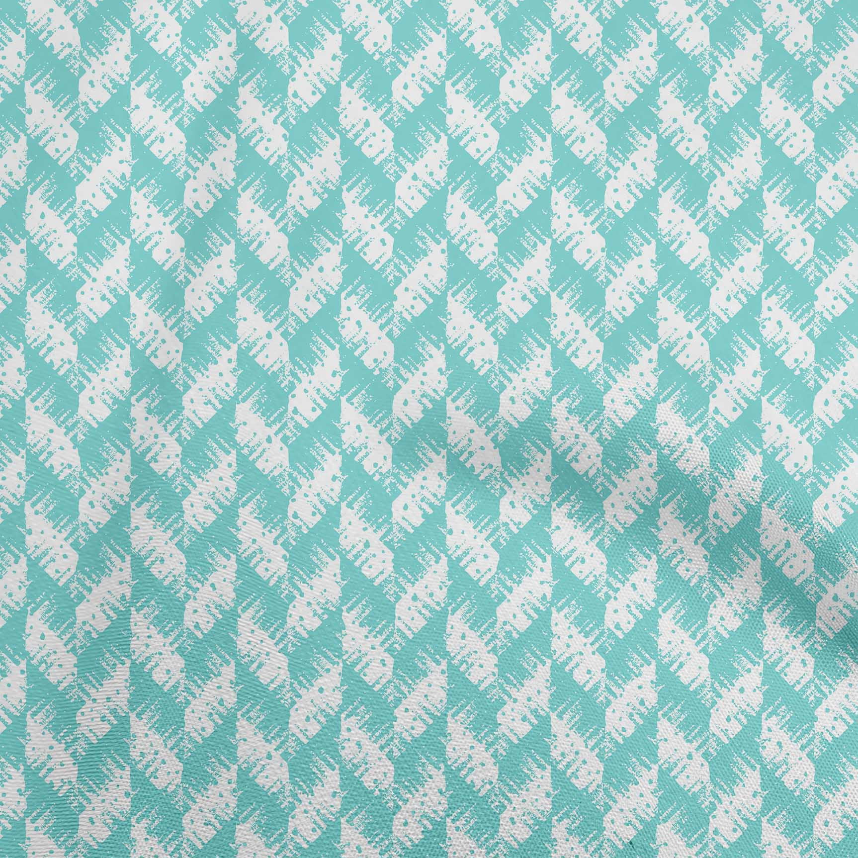 oneOone Cotton Poplin Turquoise Blue Fabric Texture Sewing Material ...