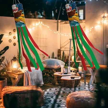 100CM Indoor Christmas Windsock Flexible Cute Animals Wind Hanging Flag ...