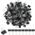 240Pcs Mini Binder Clips, Paper Clamps for Office Supplies, Black ...