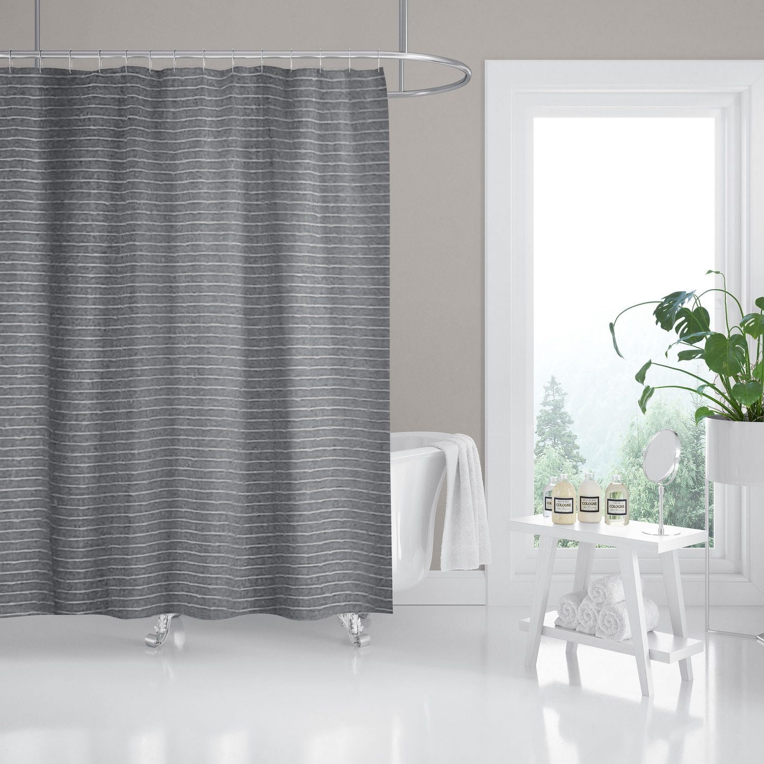 Click here for Hometrends Layla Grey Shower Curtain 70x72 In prices