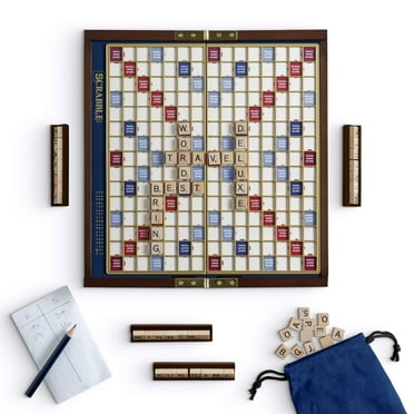 WS Game Company Original Classic Family Scrabble Deluxe Travel Edition ...