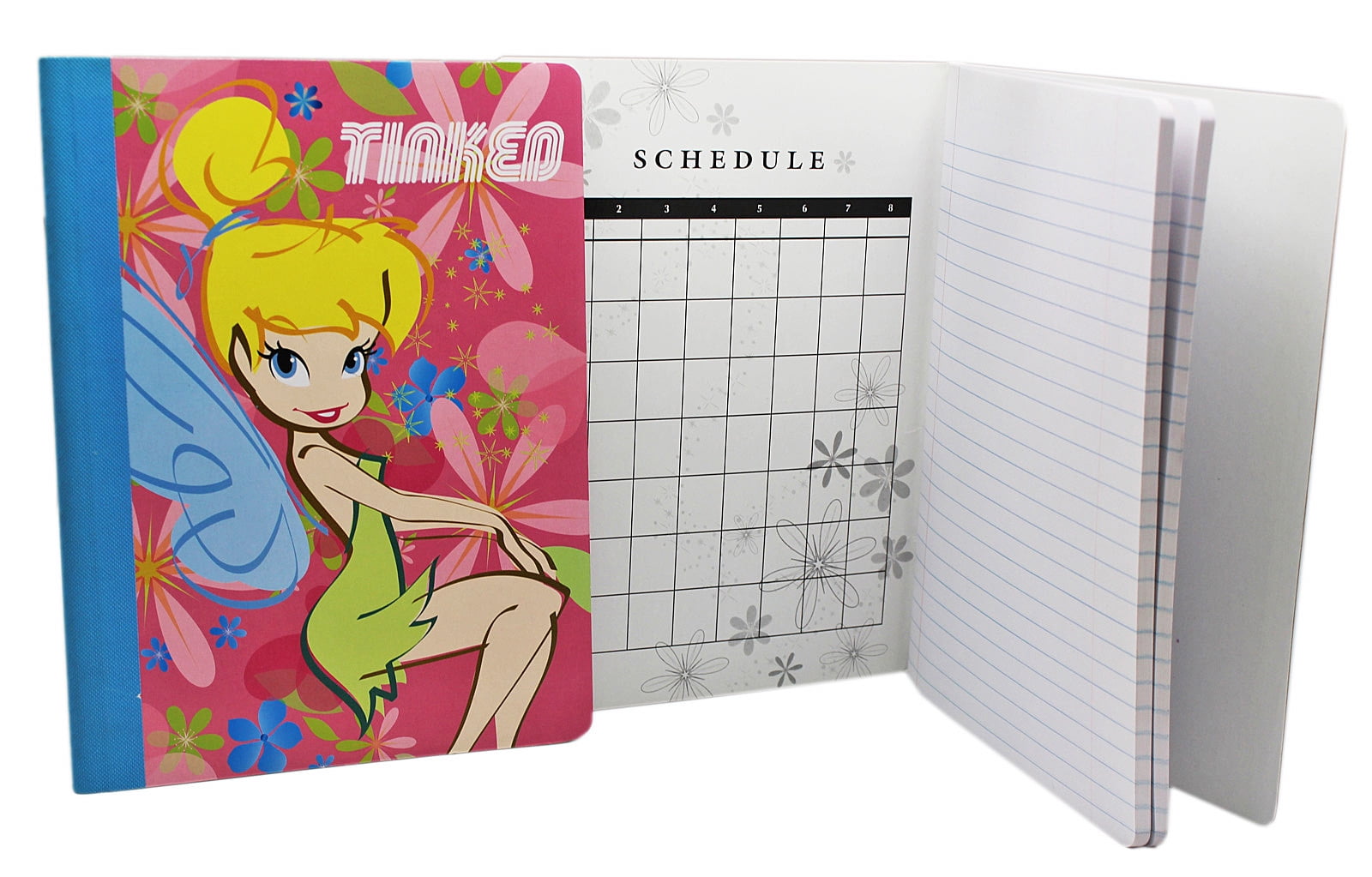 Disney's Tinker Bell Blue and Pink College Rule Notebook (80 Sheets ...