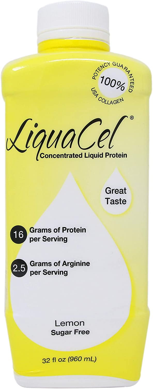 Liquacel Concentrated Liquid Protein, Sugar Free Lemonade 32 oz ...